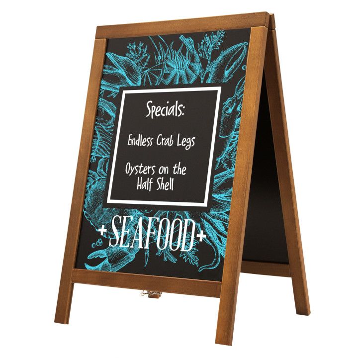 Imprinted Economy Wood A-Frame Chalkboard Kit | Custom Ad Signs