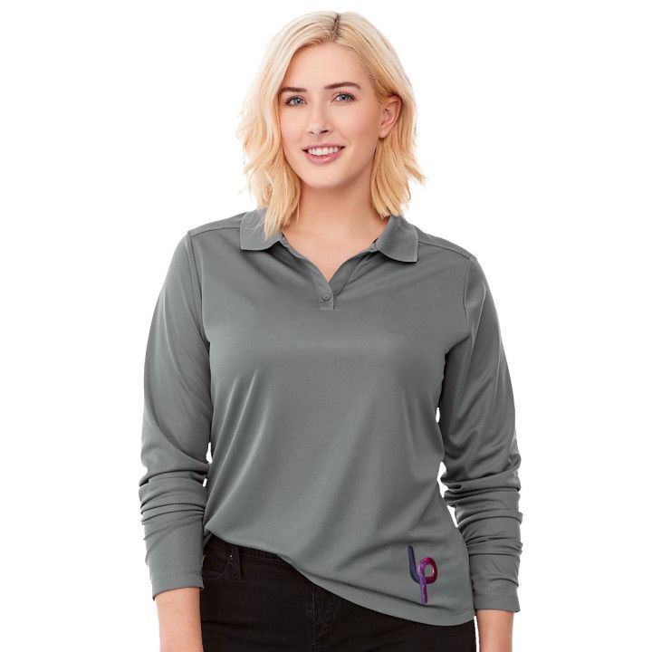 Women's Long Sleeve Custom Embroidered Polo Shirt MORI