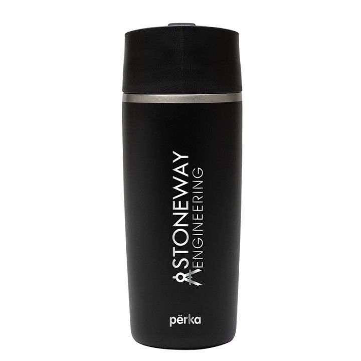 Perka Macchiato Coffee Tea Press Tumbler with Logo