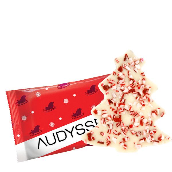 Wrapped Peppermint Bark Shapes Imprinted | Custom Chocolate Gifts