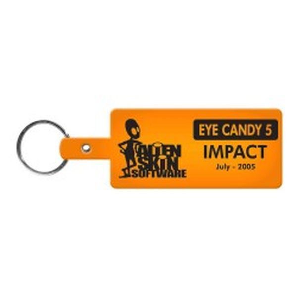Rectangle Key-Tag-Flexible Plastic with Logo | 4AllPromos