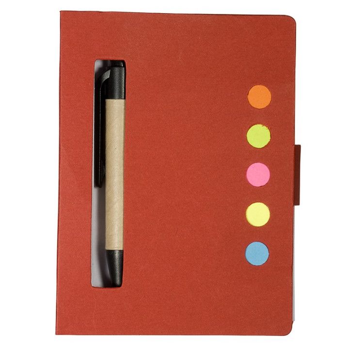 Printed Eco Stowaway Sticky Jotter with Pen | Custom Writing Sets