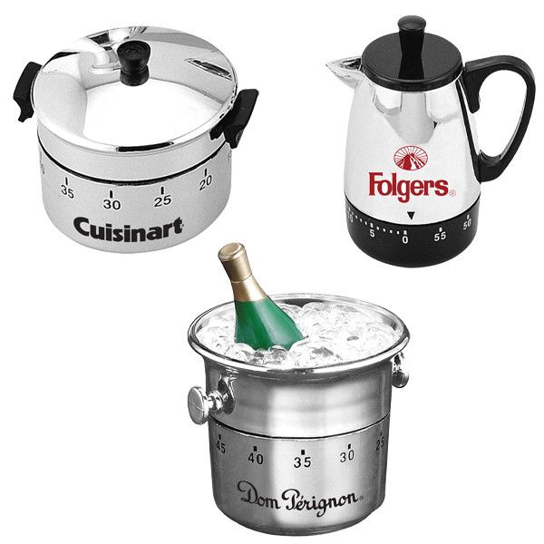 Chrome Finished Promotional Kitchen Timer | Custom Kitchen Timer