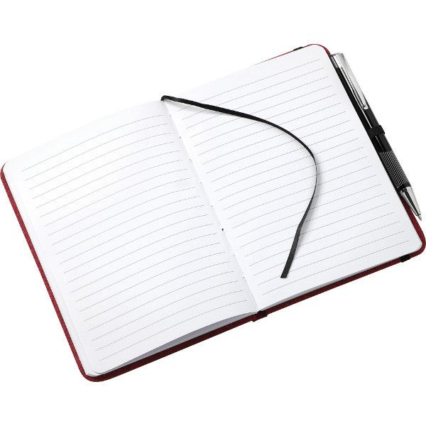 Imprinted Heathered Canvas 5" x 7" Bound Notebook/ Custom Journal