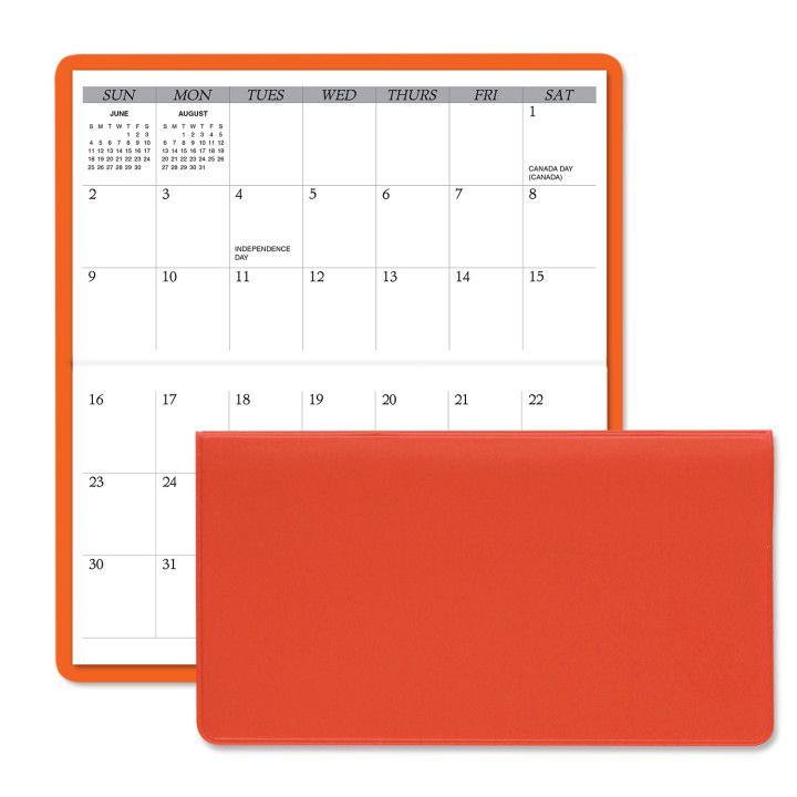Horizontal Calendar Pocket Planner USA Made with Logo