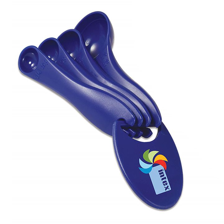 Plastic Measuring Spoon Set with Logo Tag