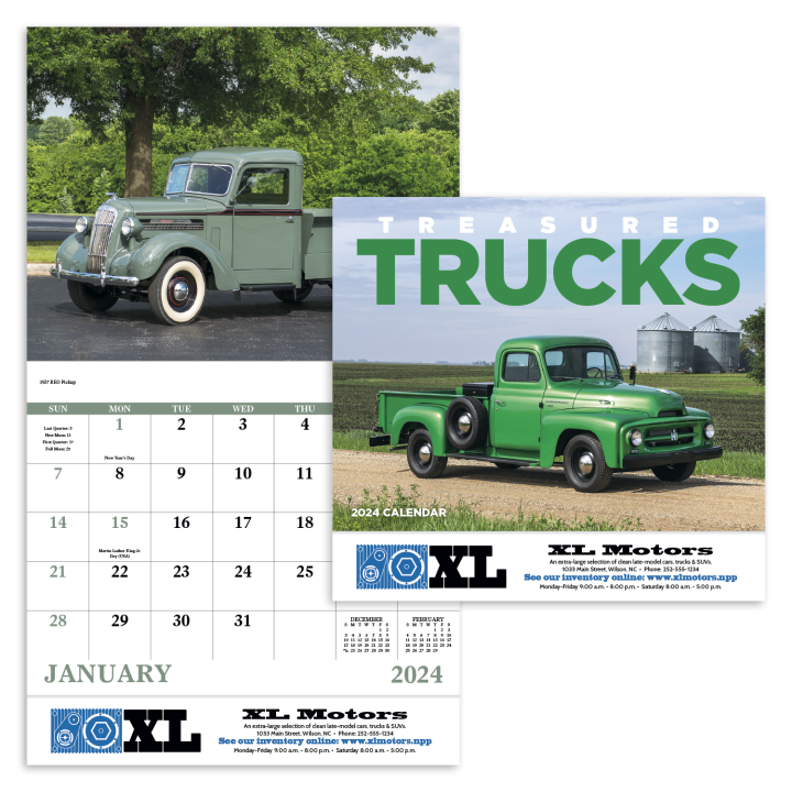 Treasured Truck Hanging Calendar - Custom Imprint | Promo Calendars
