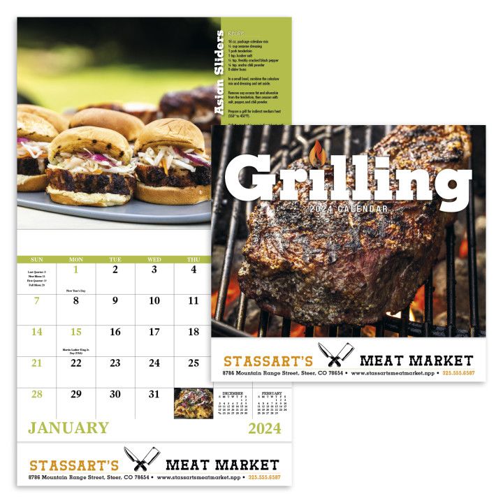 Custom Grilling Wall Calendar | Promotional Food & Recipe Calendars
