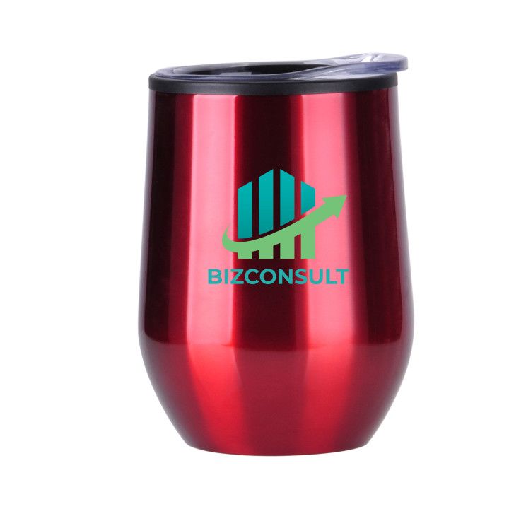Full Color Logo Stainless Steel Wine Mug | Custom Insulated Tumblers