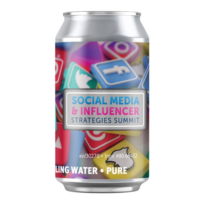 Custom Full Color Label 12 oz Canned Sparkling Water