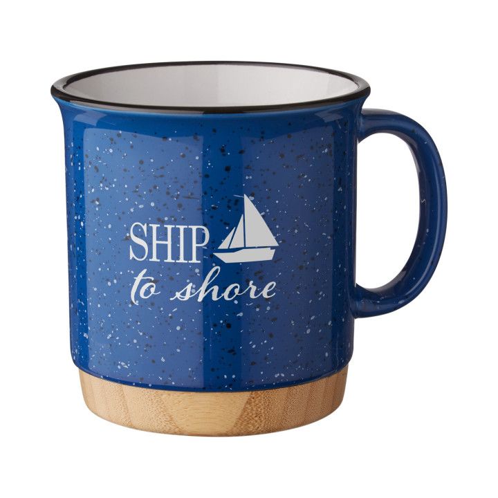Promotional Bamboo Bottom Campfire Mug 15 oz