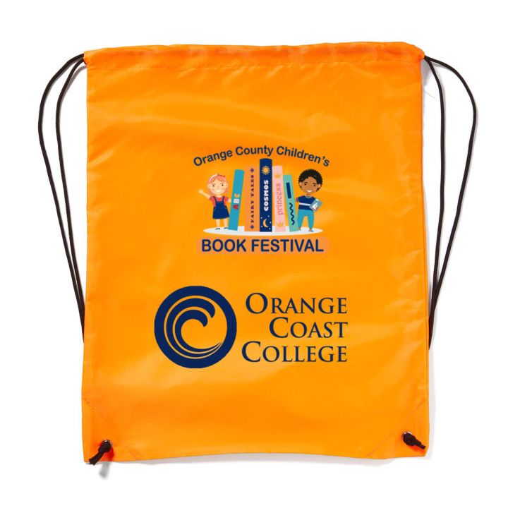 Full Color Custom Logo Polyester Drawstring Backpack