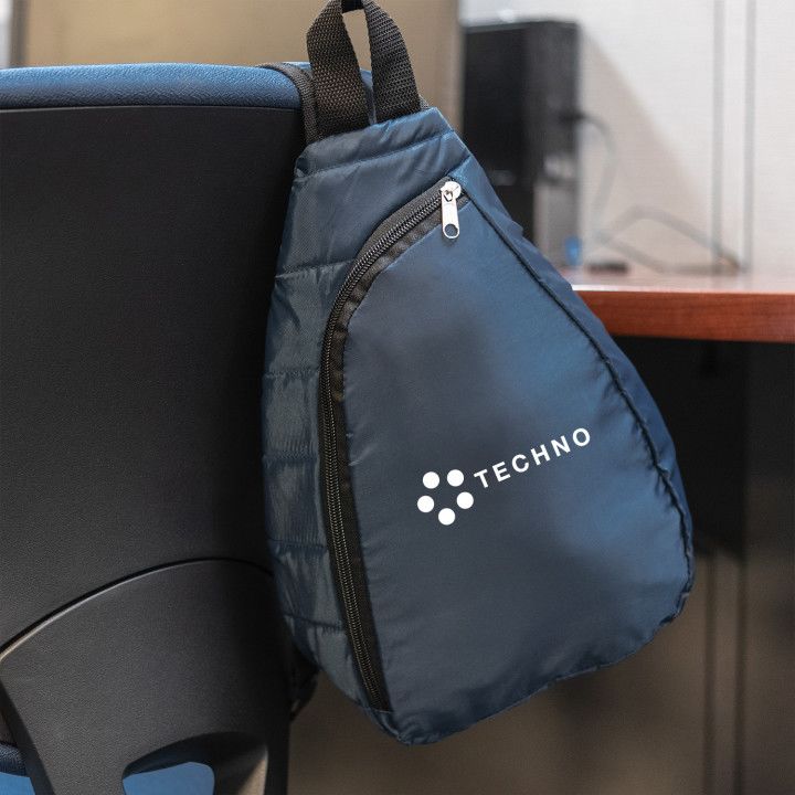 Logo Printed Puffy Sling Backpack | Custom Sling Bags