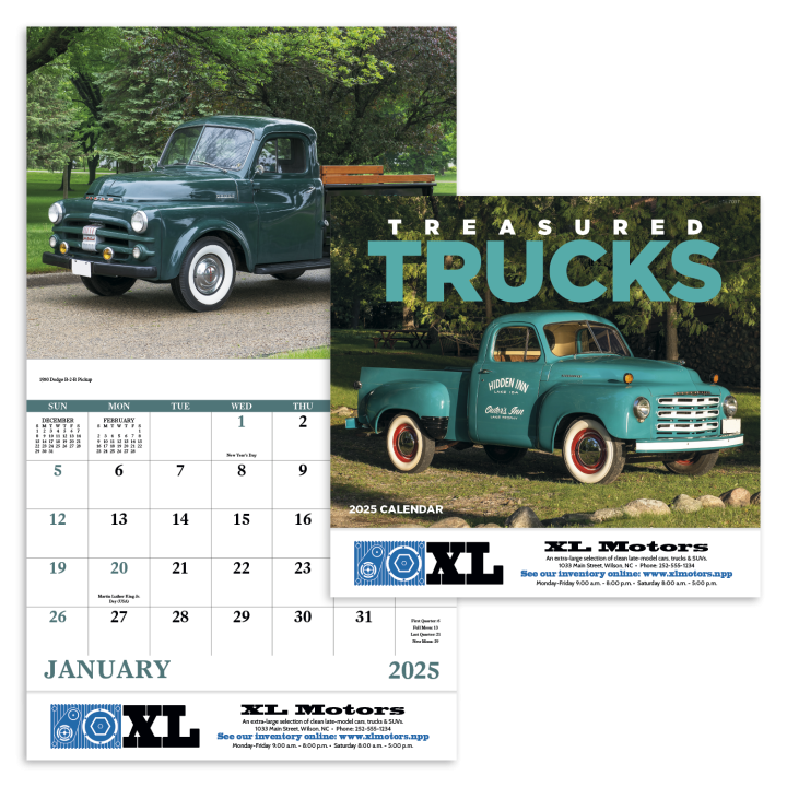 Treasured Truck Hanging Calendar - Custom Imprint | Promo Calendars