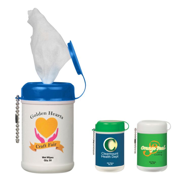 Mini Wet Wipe Canister for Advertising | Promotional Wet Wipes
