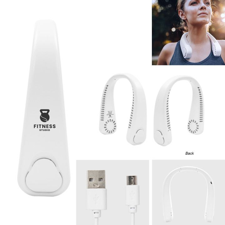 Custom Hands-free Rechargeable Neck Fan | Logo Fans