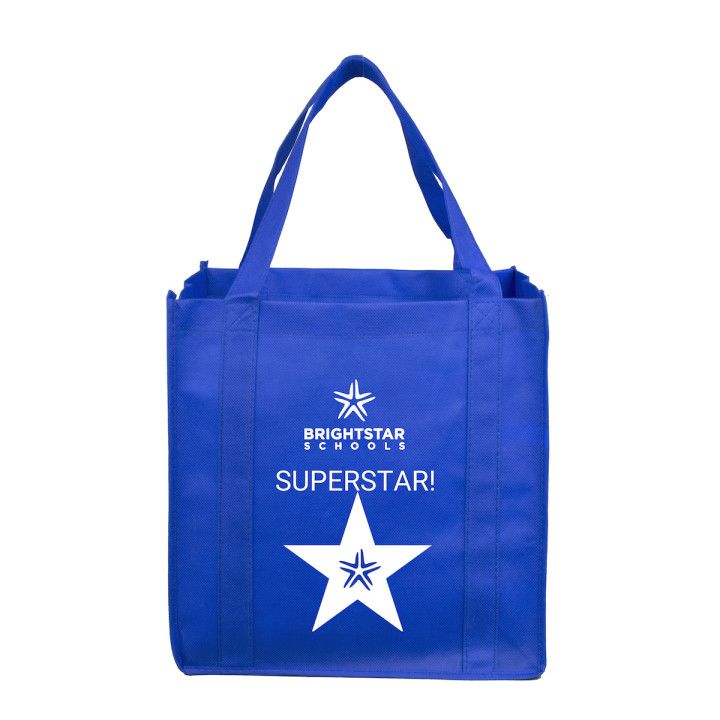 Custom Logo Imprinted Mega Grocery Shopping Tote Bag