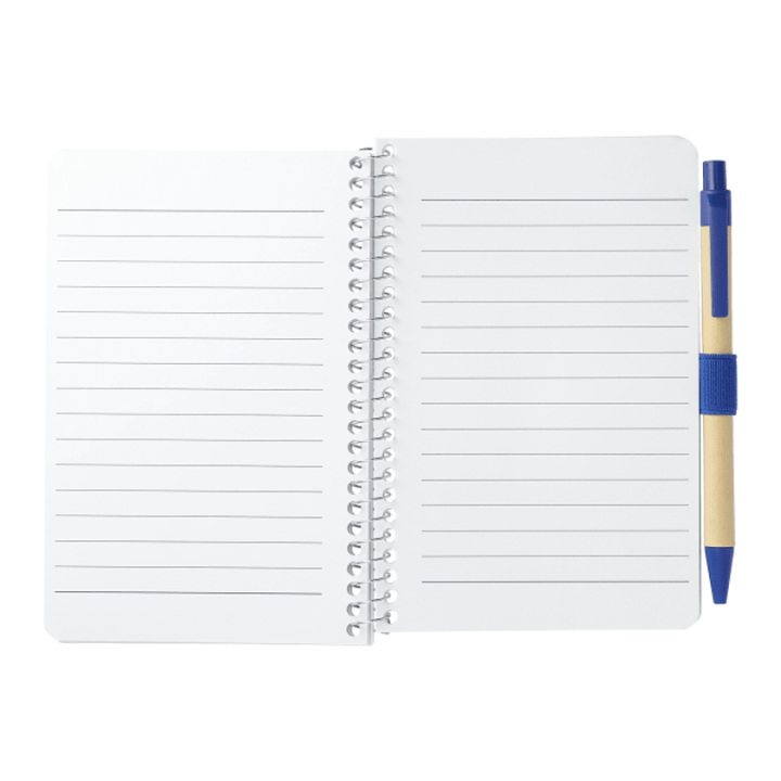Custom 4" x 6" FSC Mix Pocket Spiral Notebook with Pen