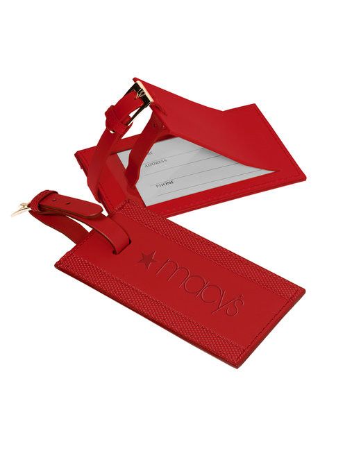 Custom Leeman Majestic Leather Luggage Tag