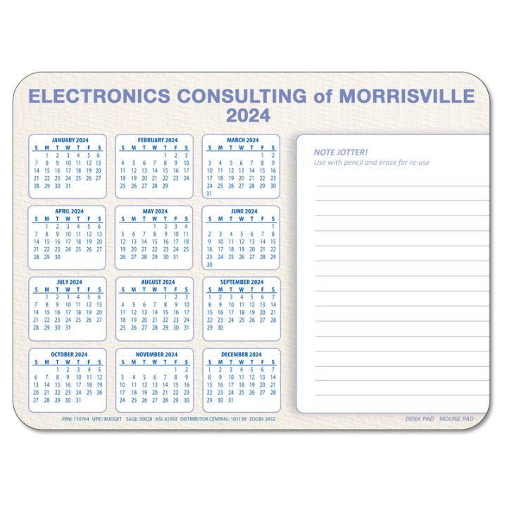 Custom Desk Pad with Note Jotter