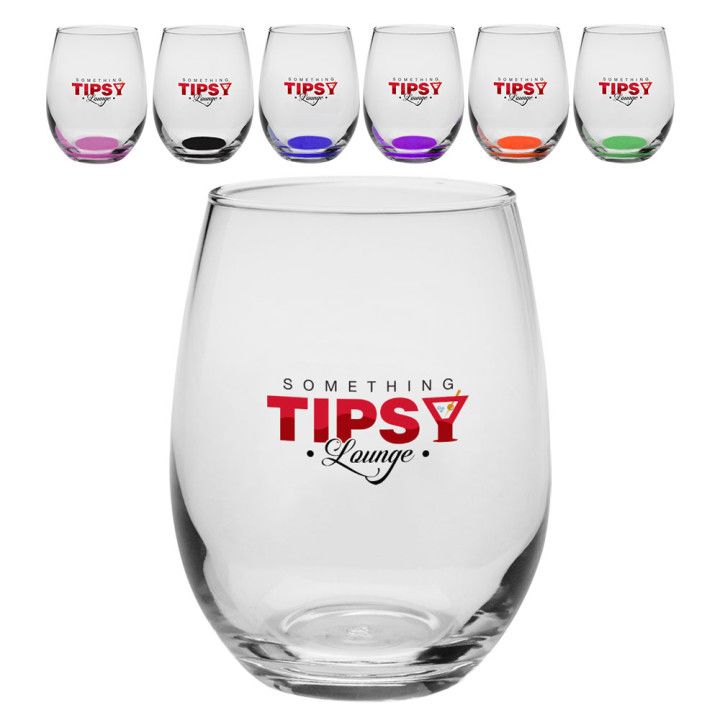 Custom 9 oz. Libbey Stemless Wine Glasses