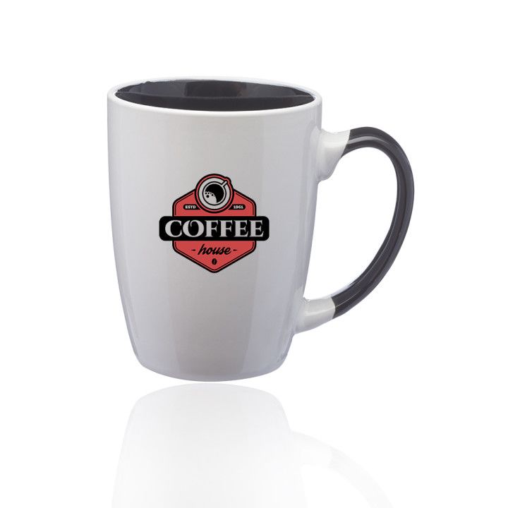 Custom 12 oz. Java Two-Tone Personalized Coffee Mugs