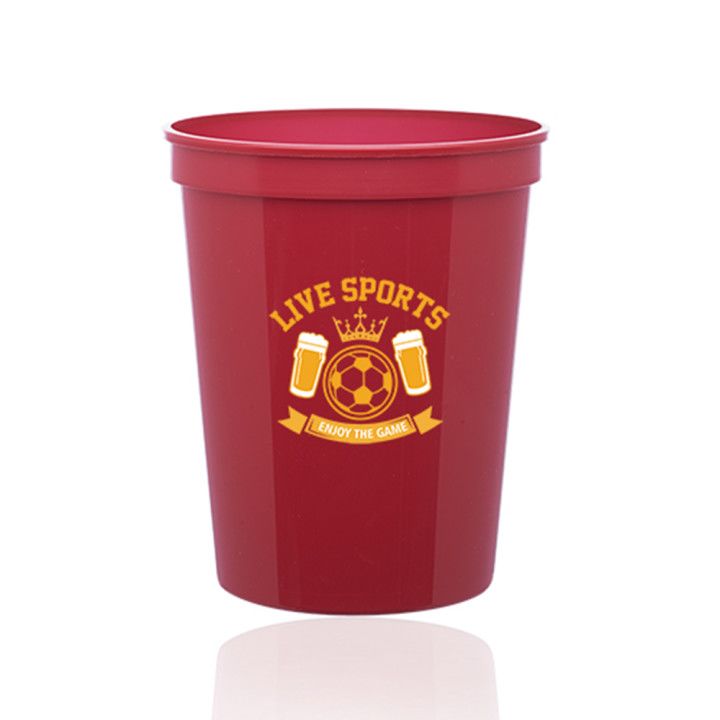 Custom 16 oz. Reusable Plastic Stadium Cups