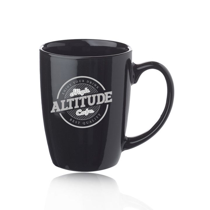 Custom 12 oz. Curved Java Custom Coffee Mugs