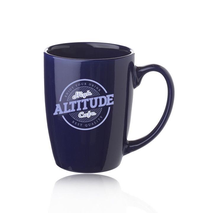 Custom 12 oz. Curved Java Custom Coffee Mugs