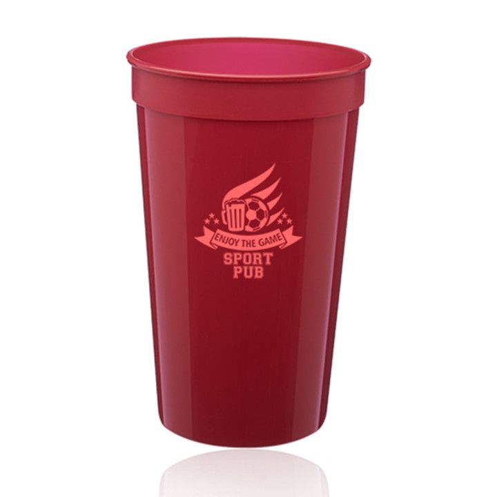 Custom 22 oz. Plastic Stadium Cups