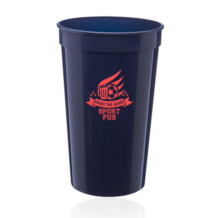 Custom 22 oz. Plastic Stadium Cups