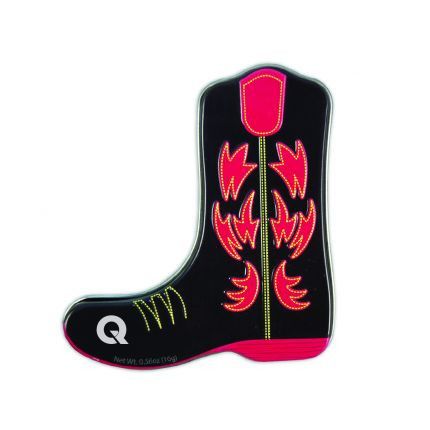 Custom Black & Red Cowboy Boot-Shaped Mint Tin