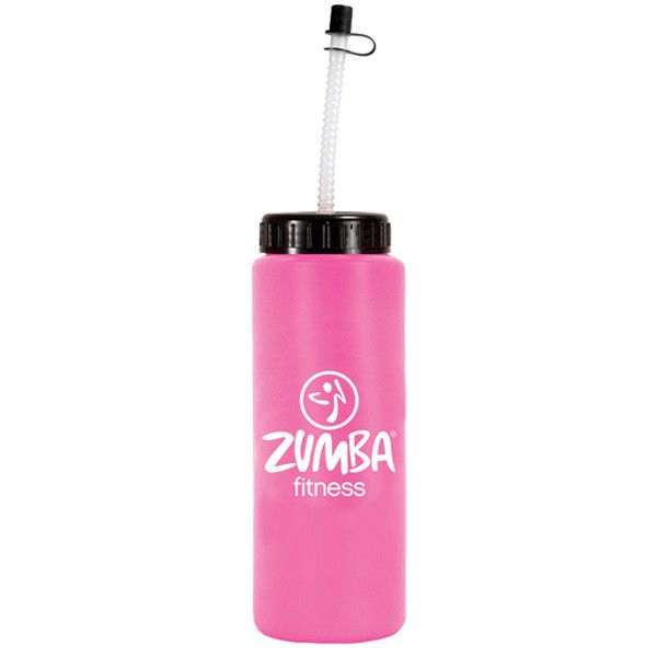 Custom 32 oz. Sports Bottle with Flexible Straw