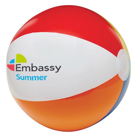 Custom 16" Six Color Beach Ball