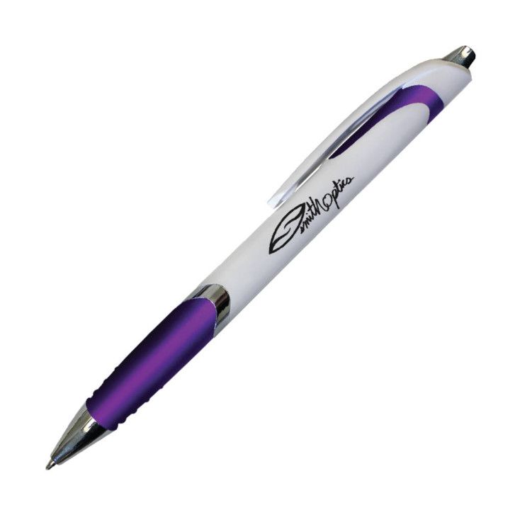 Custom White Crest Grip Pen