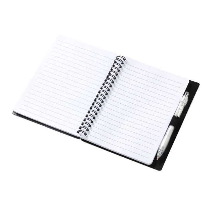 Custom 5" X 7" Wave Spiral Notebook With Cardinal Pen