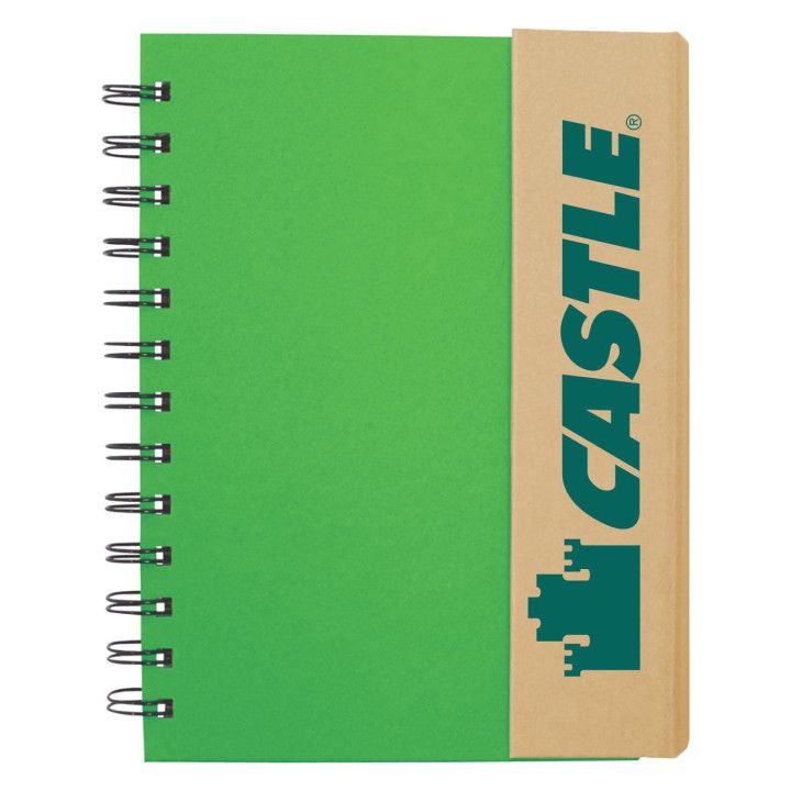 Custom Eco-recycled Journal With Sticky Notes, Flags And Pen