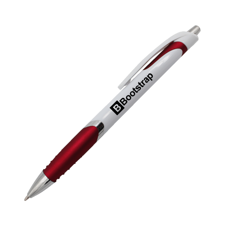 Custom White Crest Grip Pen