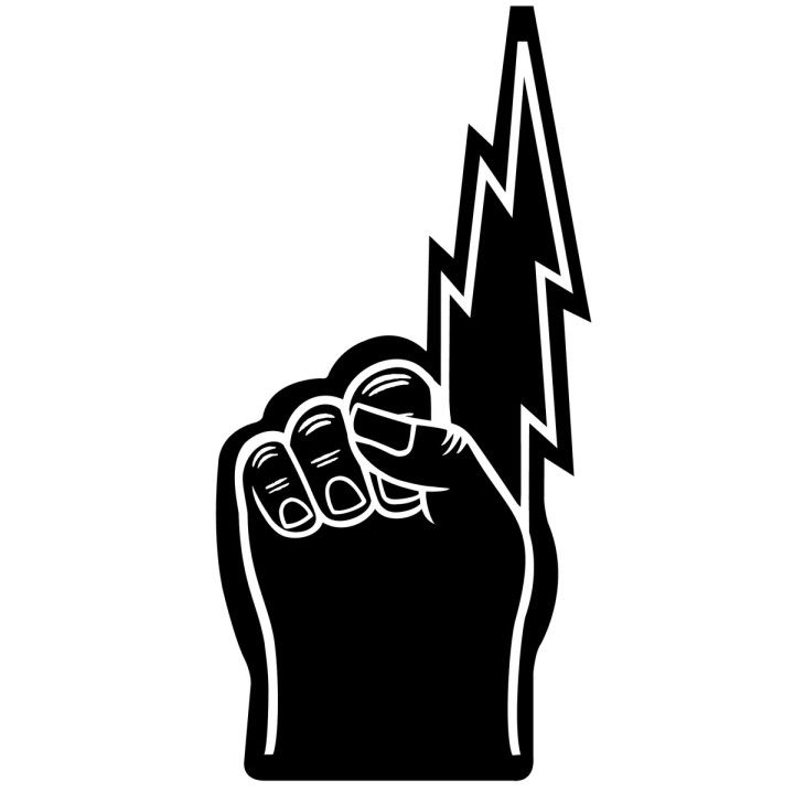 Lightning Bolt Foam Finger | Large Customized Team Foam Hands