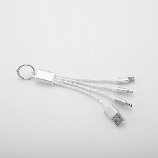 Custom 4-in-1 Keychain Charging Cable