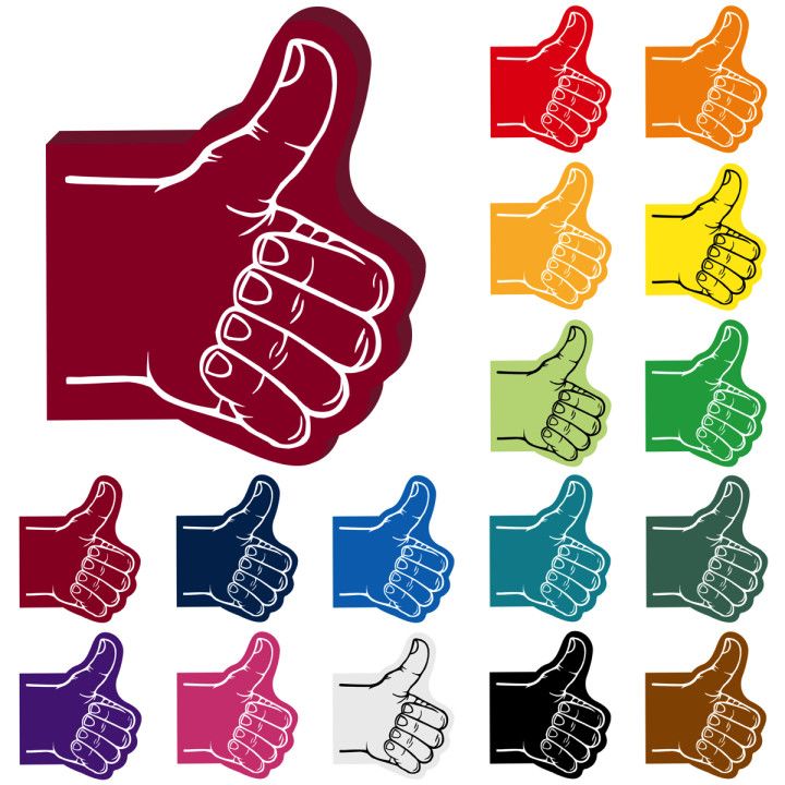 Foam Thumbs Up 16 inch | Team Promotional Branded Foam Hands