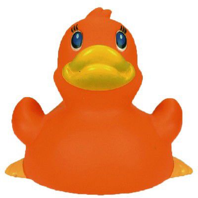 Custom Rubber Orange Duck Toy