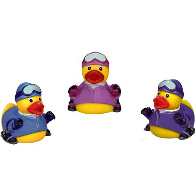 Custom Rubber Snow Ski Duck Toy