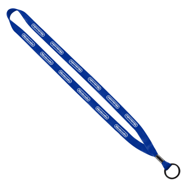 Custom 1/2" Polyester Lanyard with Metal Crimp & Split-Ring