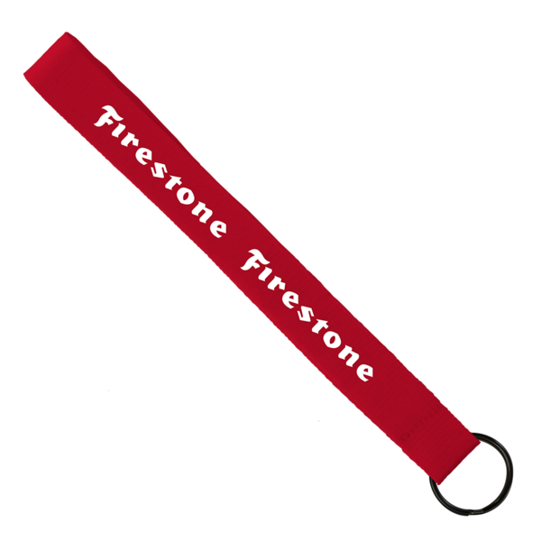 Custom 3/4" Sewn Polyester wrist Keychain with Metal Split-Ring