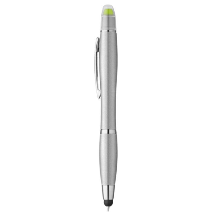Custom Curvaceous Metallic Stylus Highlighter Pen