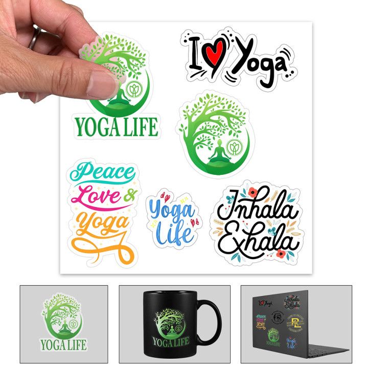 Clear 4" x 6" Full-Color Custom Shape Removable Vinyl Sticker Sheets
