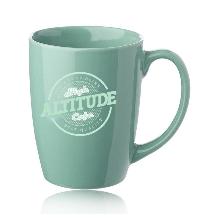 Custom 12 oz. Curved Java Custom Coffee Mugs