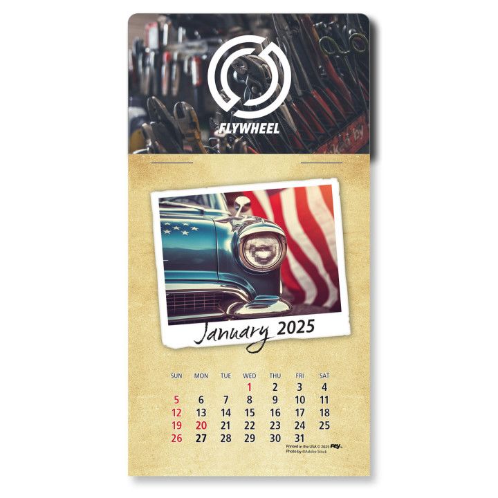 Custom Peel-N-Stick Classic Cars Calendar Pad