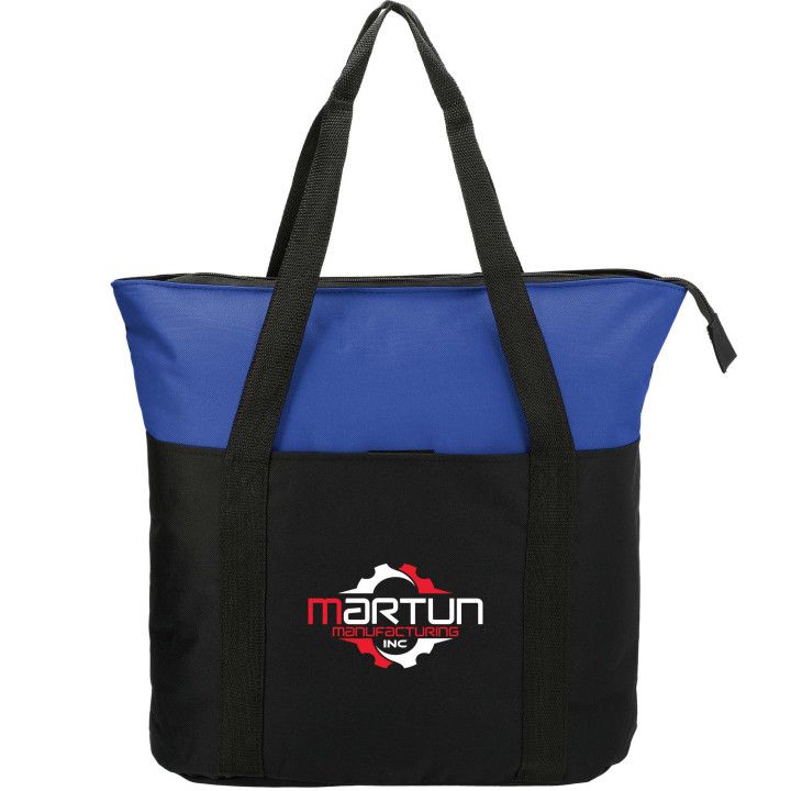 Custom Heavy Duty Zippered Convention Tote - Embroidered